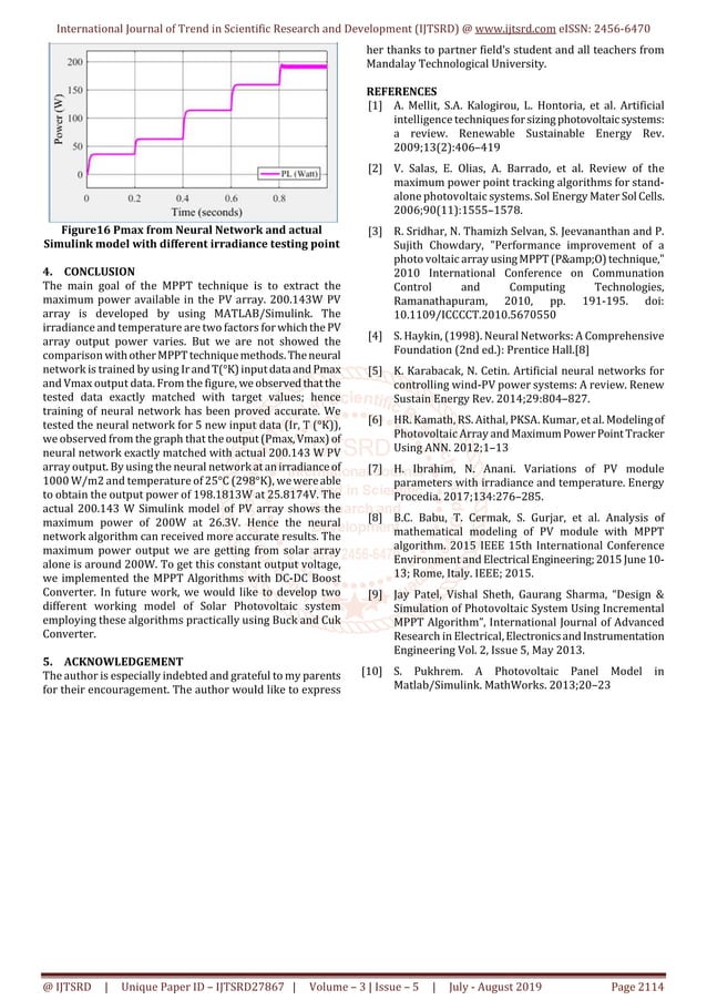 Artificial Neural Network for Solar Photovoltaic System Modeling and Simulation | PDF
