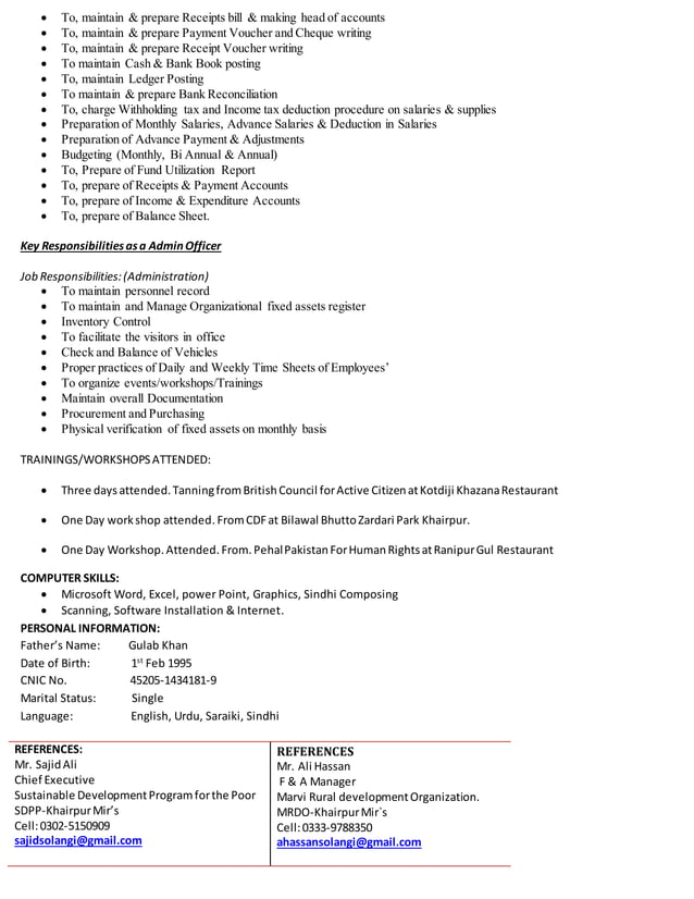 Aftab Update CV | DOCX | Business Accounting & Finance | Business