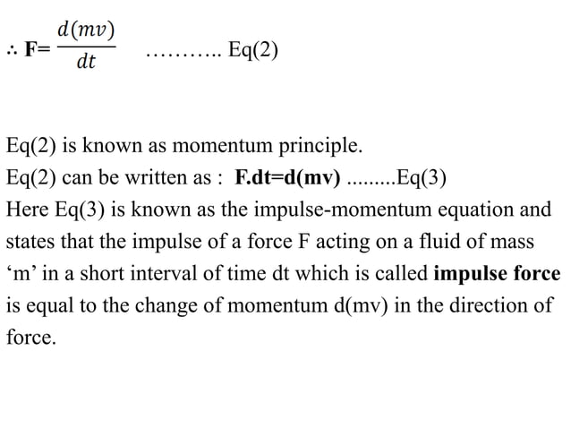 linear momentum and impulse equations | PPTX