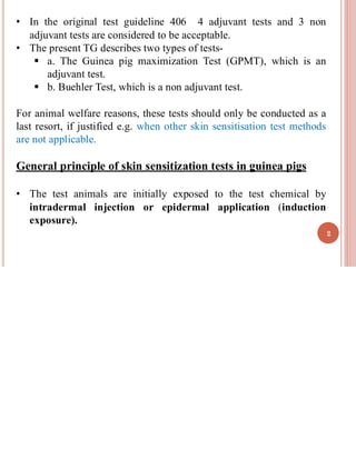 Acute Skin sensitization studies Guidelines | PDF