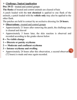 Acute Skin sensitization studies Guidelines | PDF