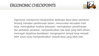 Pentingny ergonomi dalam bekerja dan kehidupan sehari hari | PPTX