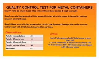 Quality control tests for packaging materials | PPT