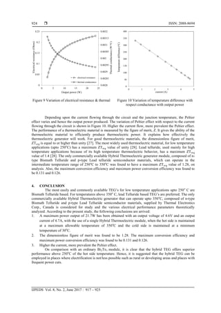 Performance Analysis of (Bi2Te3-PbTe) Hybrid Thermoelectric Generator | PDF