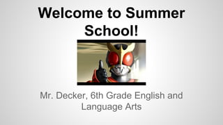 Summer School Day 1 | PPT