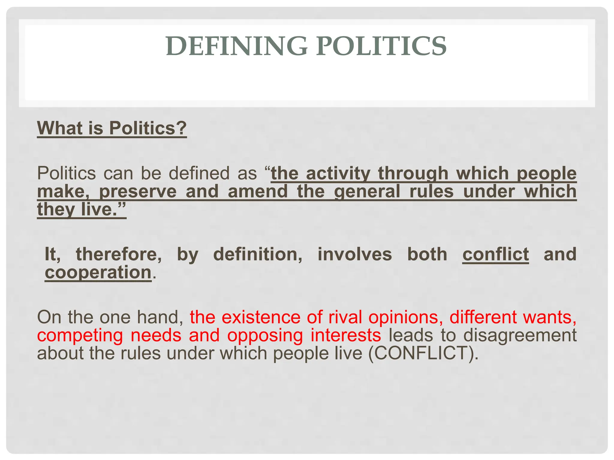 What is Politics by Andrew Heywood - Introduction to Politics | PPT