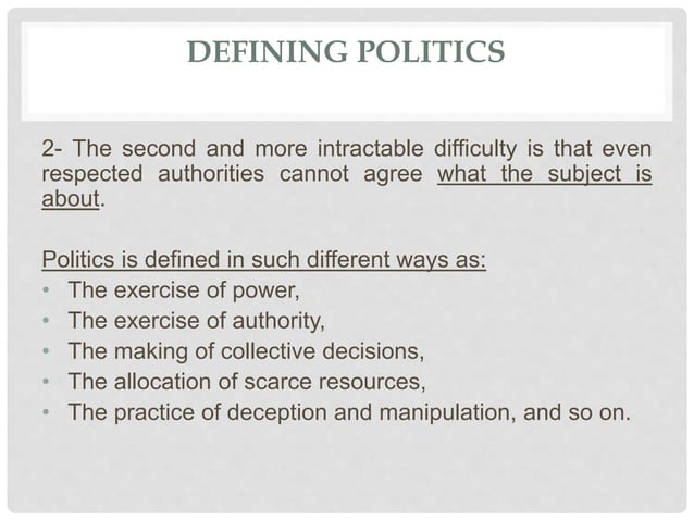 What is Politics by Andrew Heywood - Introduction to Politics | PPT ...