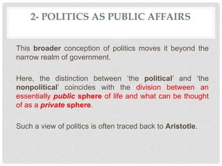 What is Politics by Andrew Heywood - Introduction to Politics | PPT