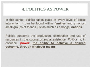 What is Politics by Andrew Heywood - Introduction to Politics | PPT