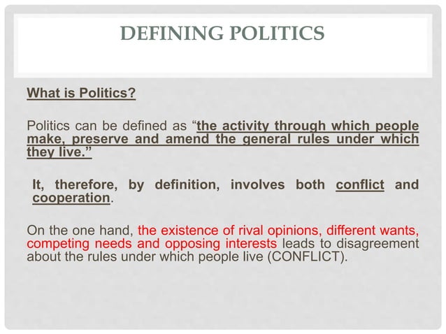 What is Politics by Andrew Heywood - Introduction to Politics | PPT ...