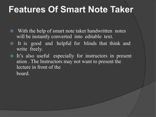 406829904-Smart-Note-Taker-PPT.pptx