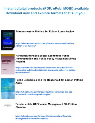 The Theory of Taxation and Public Economics Louis Kaplow | PDF