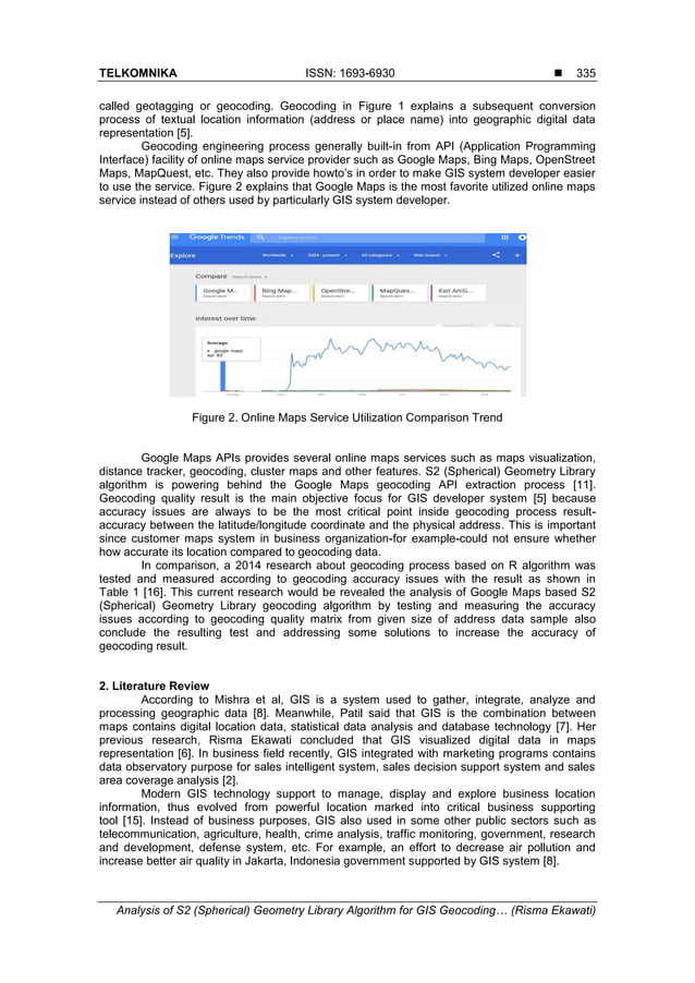 Analysis of S2 (Spherical) Geometry Library Algorithm for GIS Geocoding Engineering | PDF