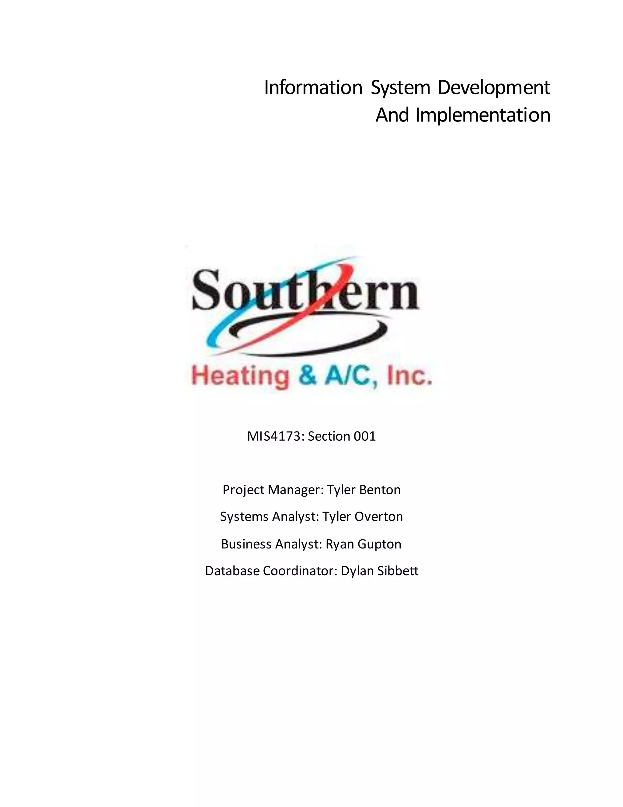 Information System Development Project | DOCX