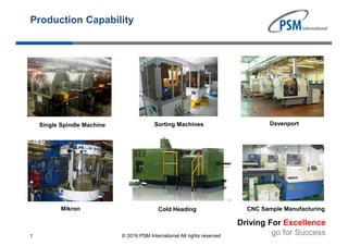 PSM Company Profile_2016 | PPT