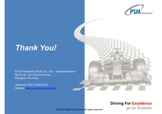 PSM Company Profile_2016 | PPT