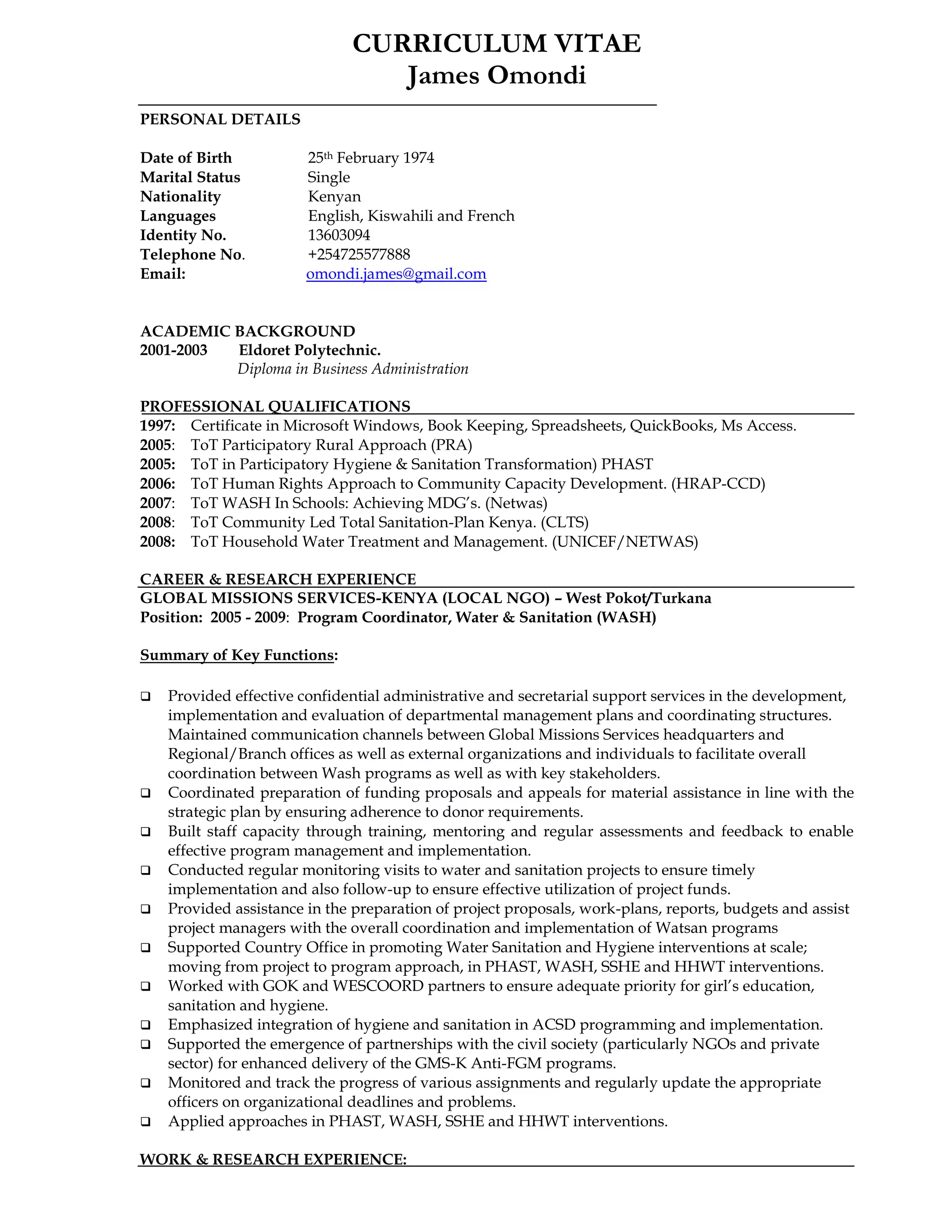 CV_JAMES_STEPHEN_OMONDI | PDF