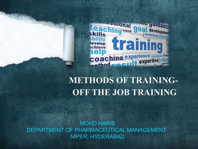 off the job training methods | PPTX | Vocational Training | Careers