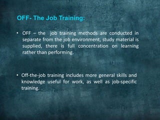 off the job training methods | PPTX