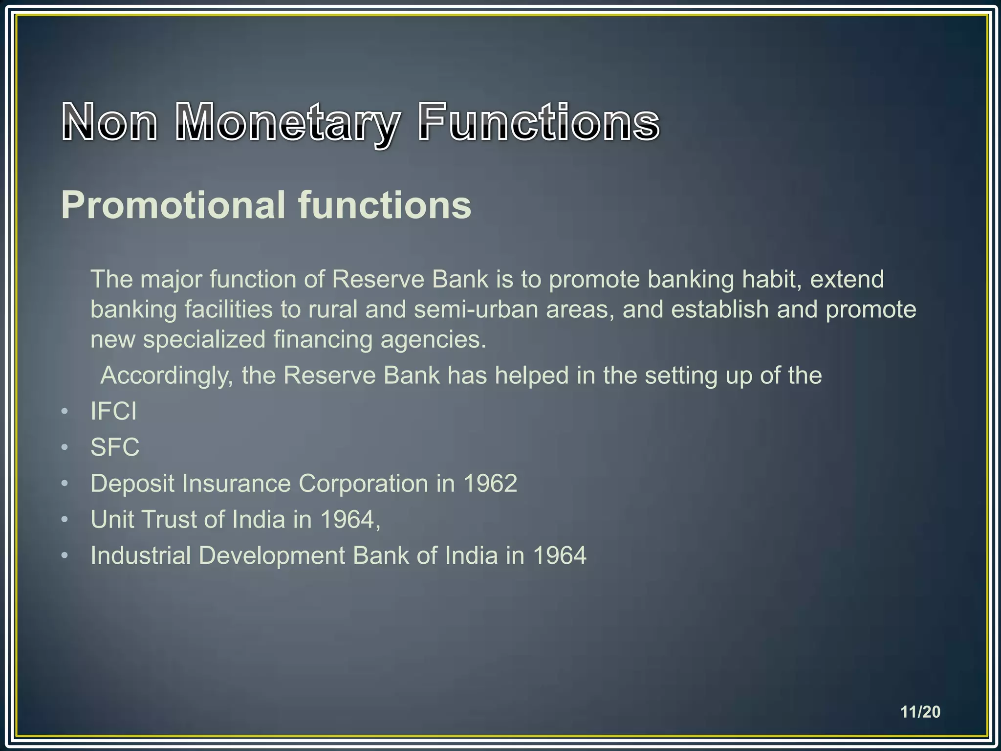 RBI and its role presentation | PPTX