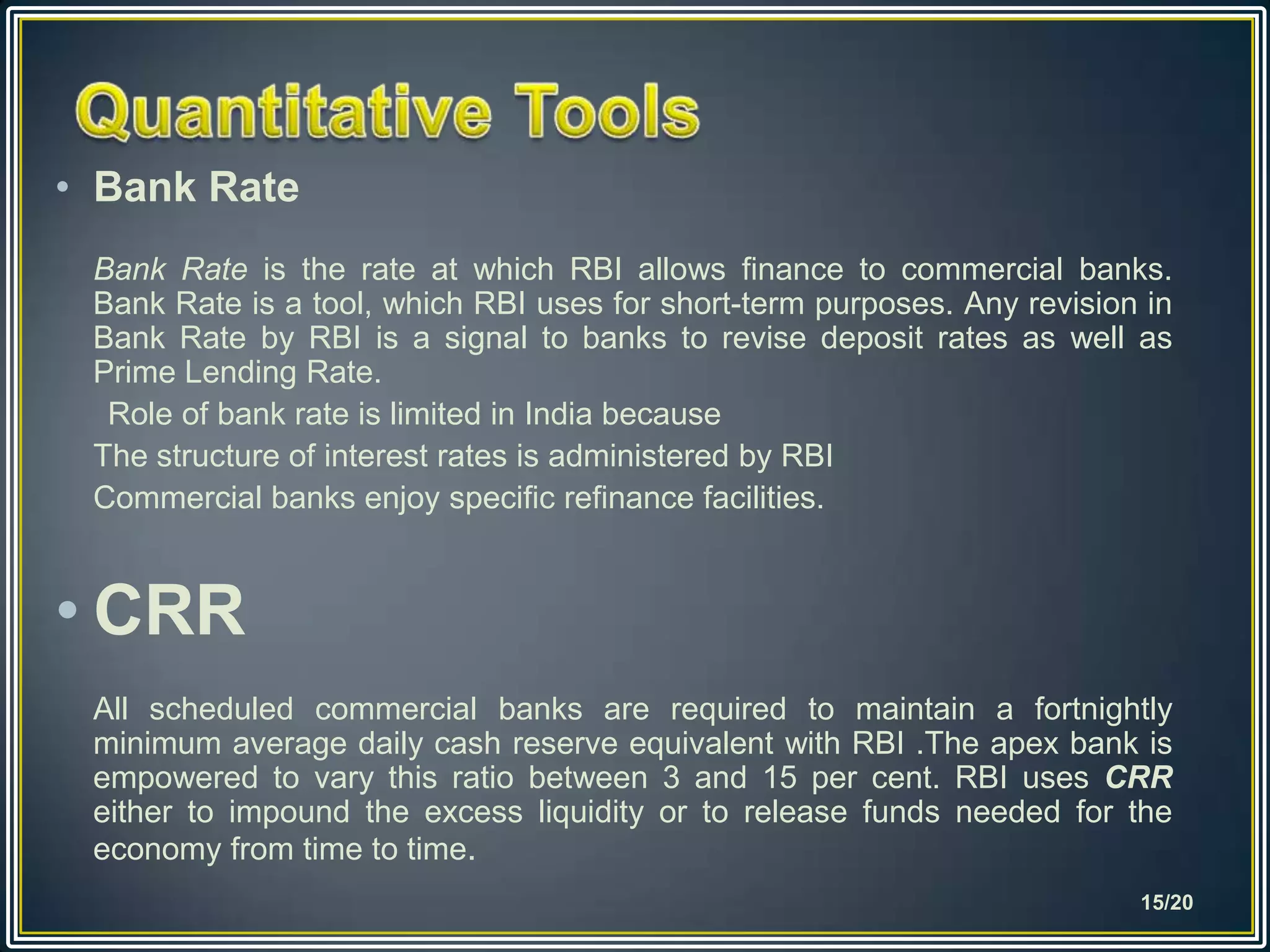 RBI and its role presentation | PPTX