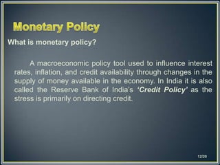 RBI and its role presentation | PPTX