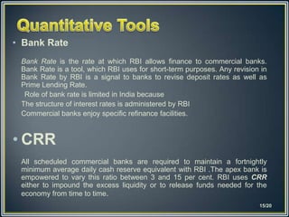 RBI and its role presentation | PPTX