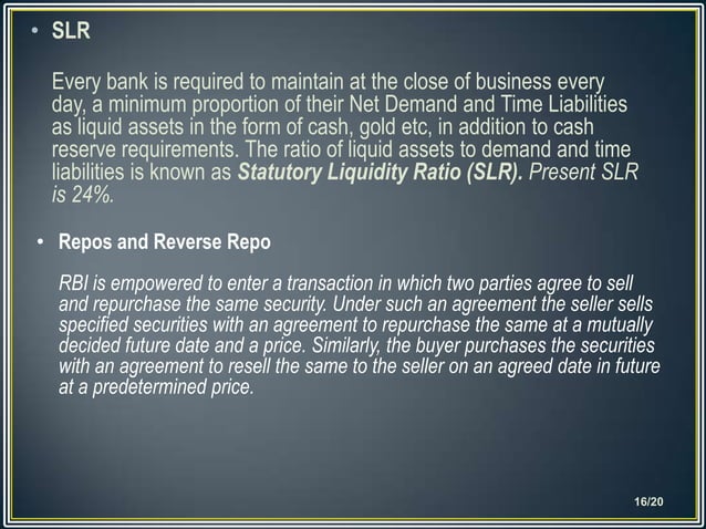RBI and its role presentation | PPTX