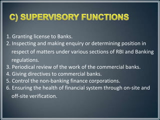 RBI and its role presentation | PPTX