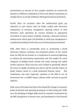 RBI and its role | PDF