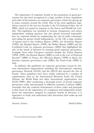 Corporate Board of Directors: Structure and Efficiency Ismail Lahlou | PDF