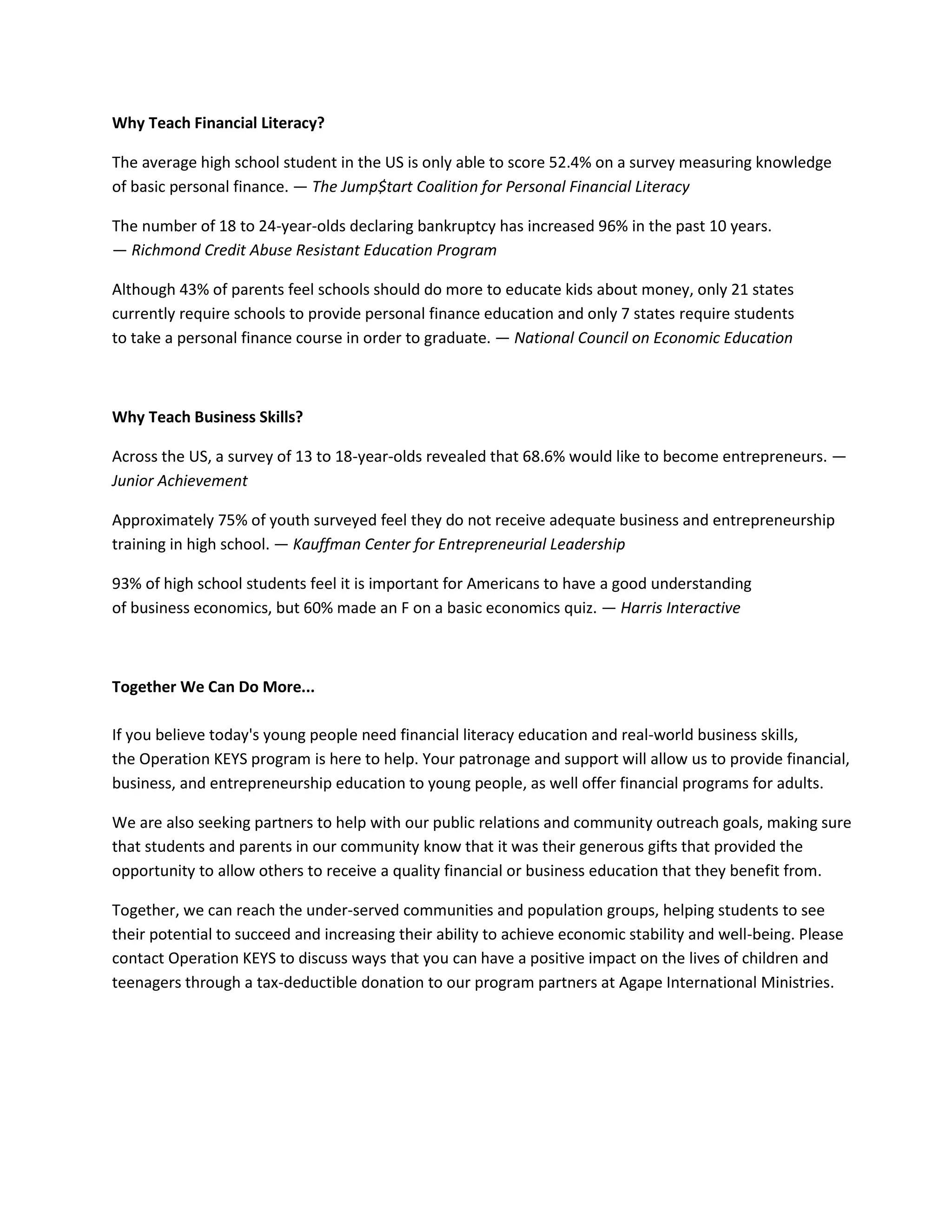 Operation Keys Pamphlet | PDF