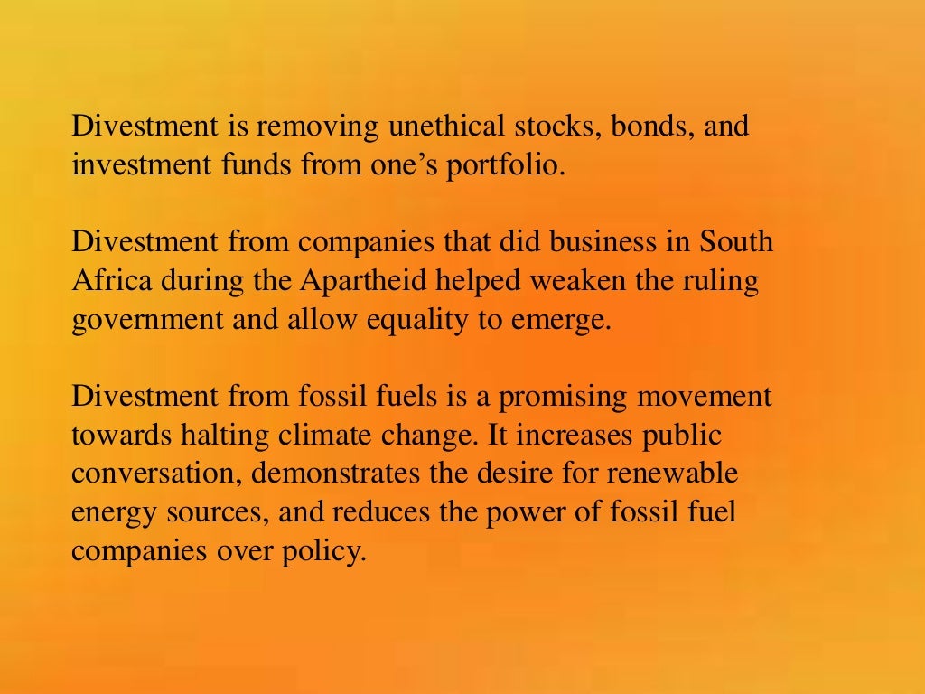 divestment