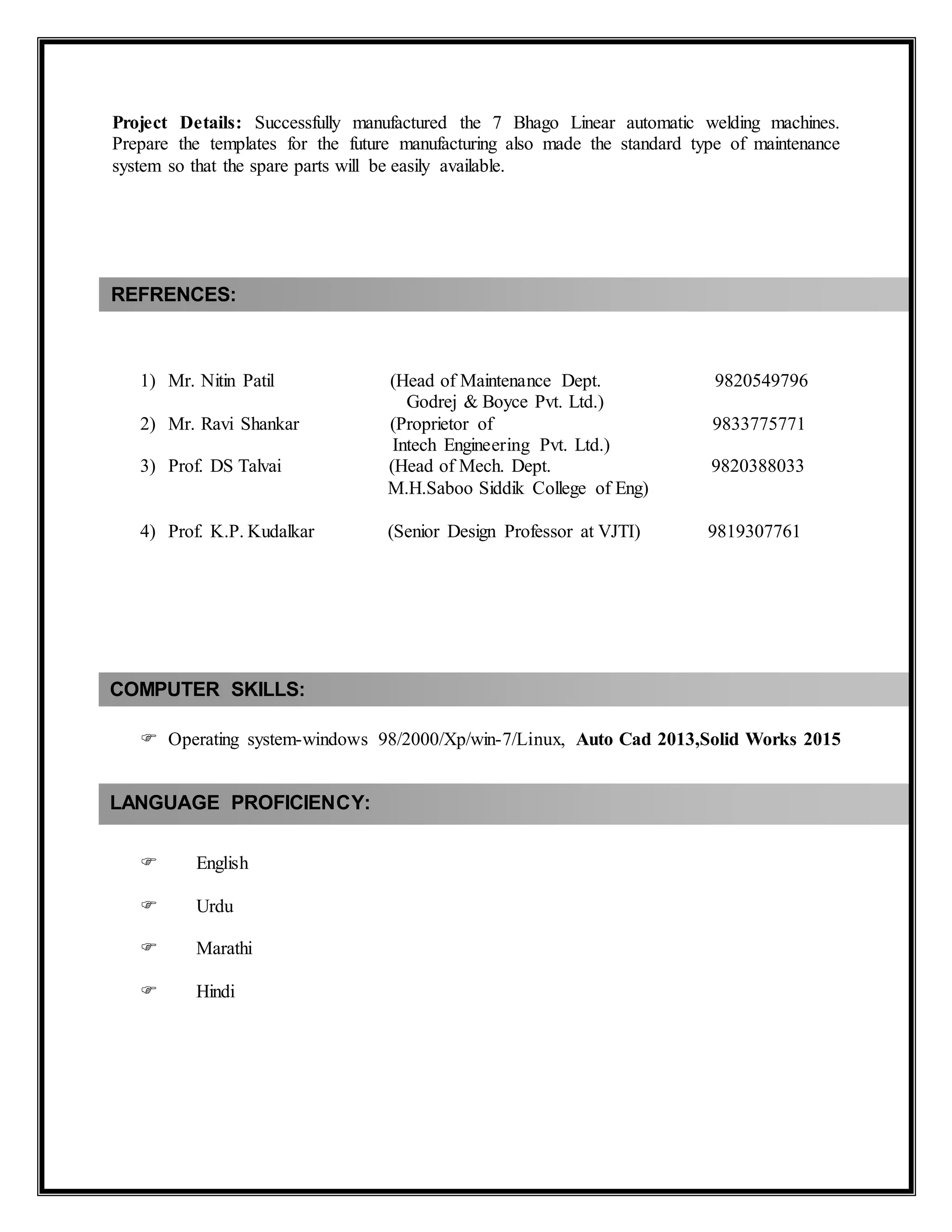 Sabir (Resume ) | DOCX