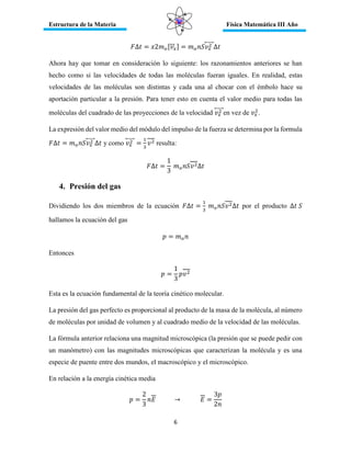 Fundamentos de la Teoría Cinética Molecular. | PDF