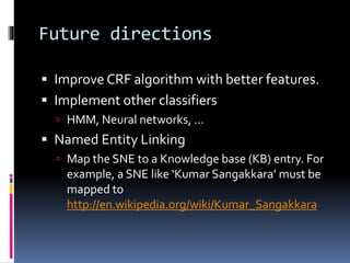 Salient named entity identification system | PPT
