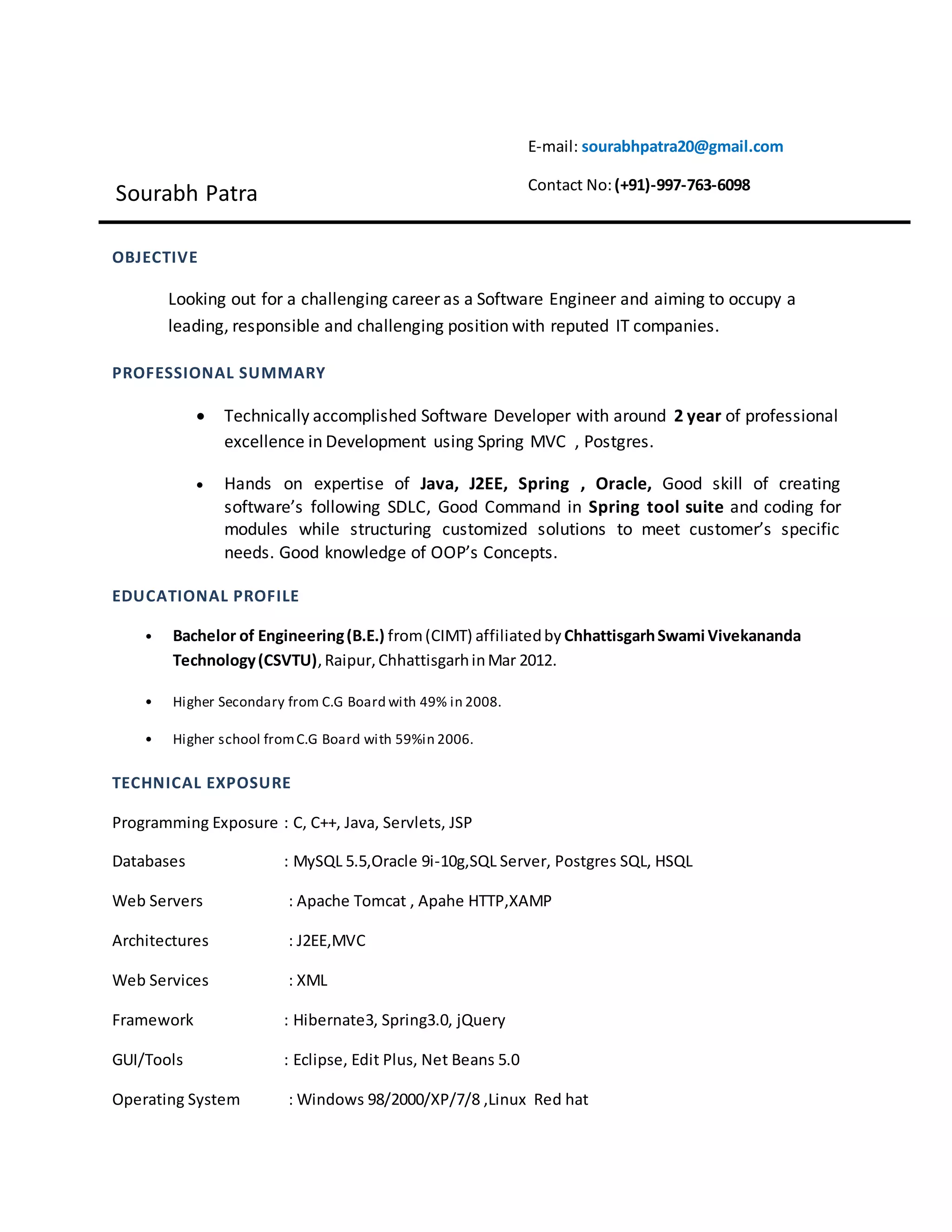 Saurabh_Java_2YearsEXP_CV | DOCX