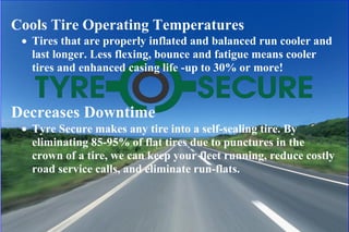 Tyre Secure PPT | PDF | Auto Safety Technologies | Auto Technology