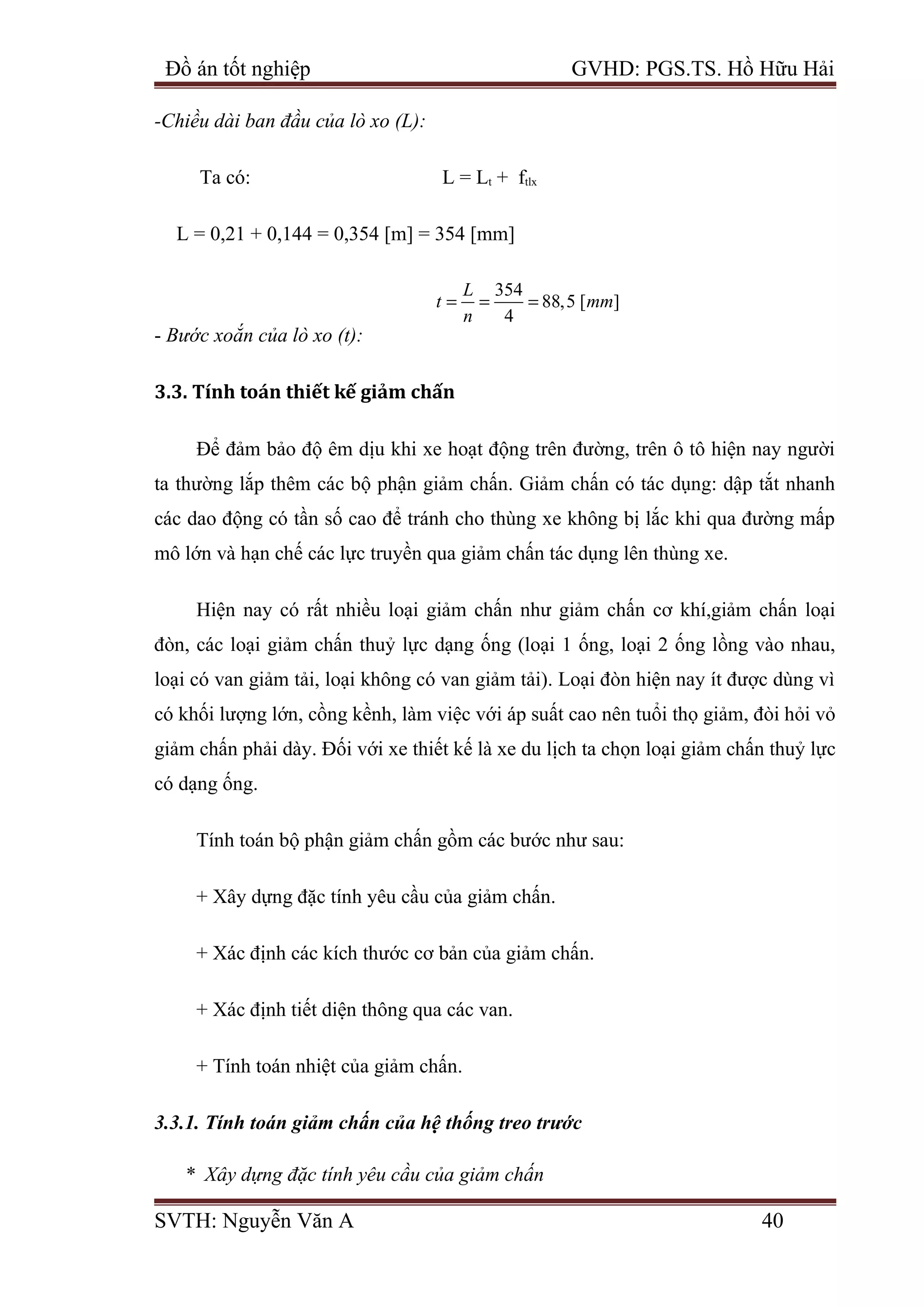 Thiết kế,tính toán hệ thống treo cho xe con (có bản vẽ) | PDF