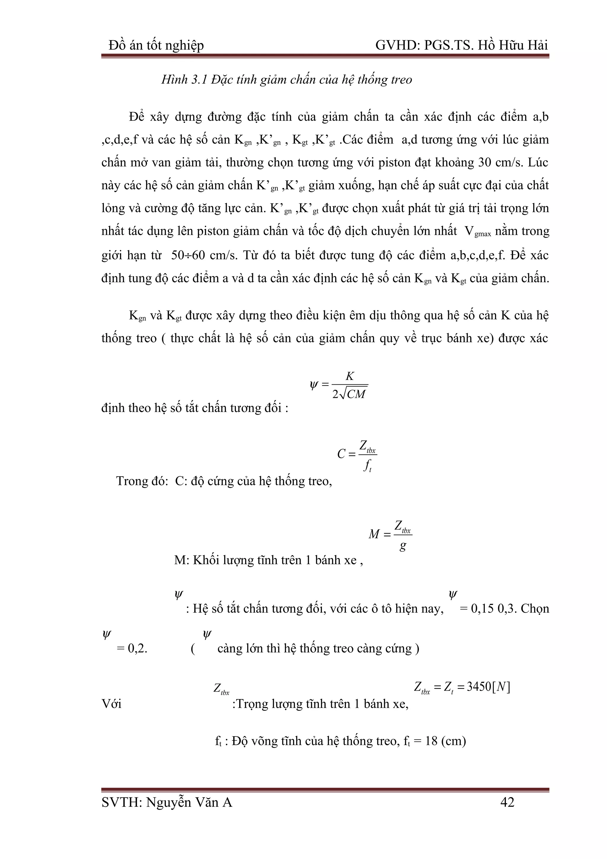 Thiết kế,tính toán hệ thống treo cho xe con (có bản vẽ) | PDF