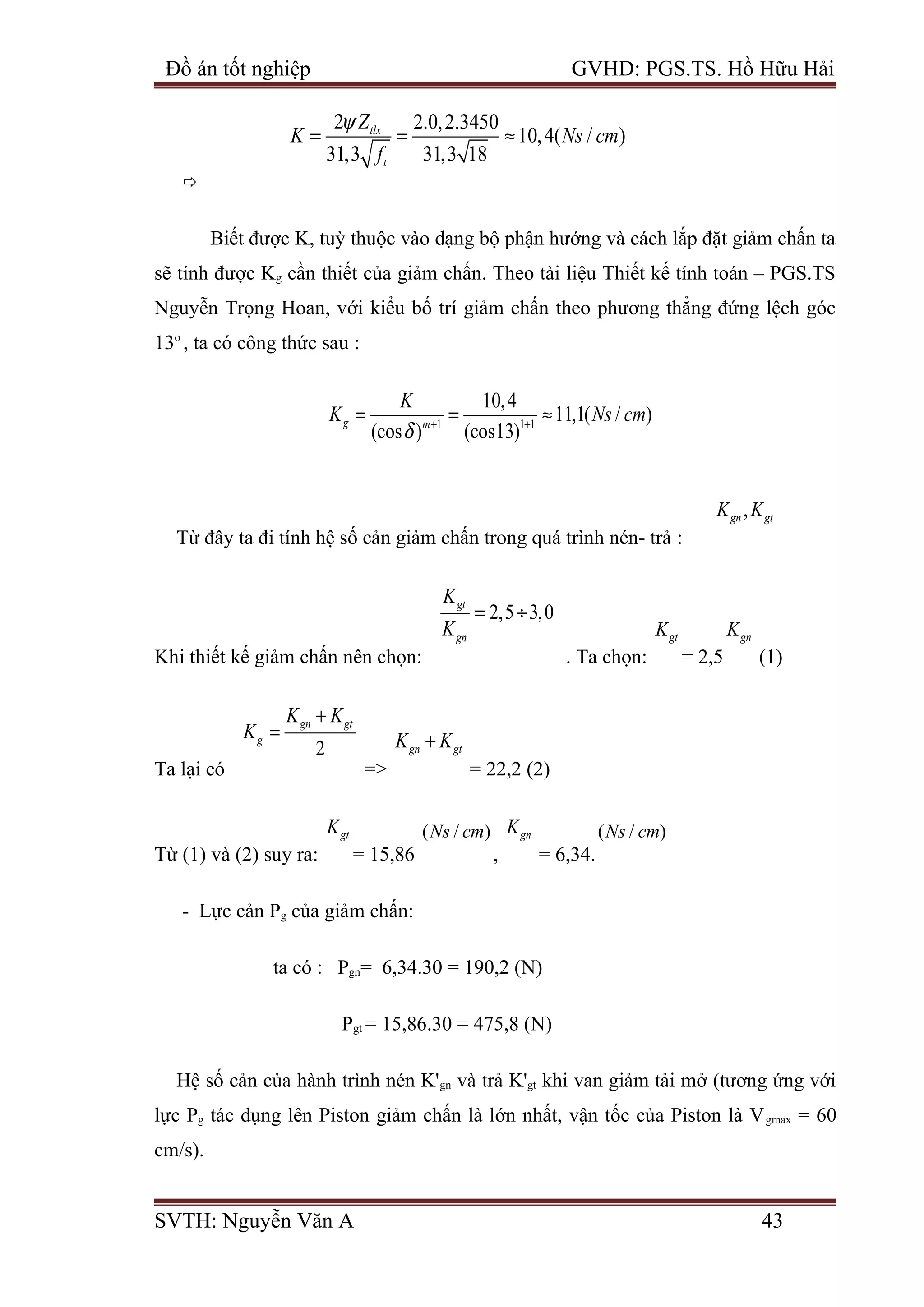 Thiết kế,tính toán hệ thống treo cho xe con (có bản vẽ) | PDF