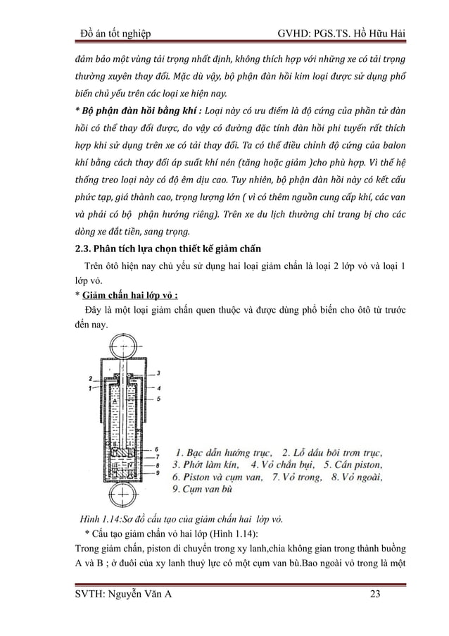Thiết kế,tính toán hệ thống treo cho xe con (có bản vẽ) | PDF