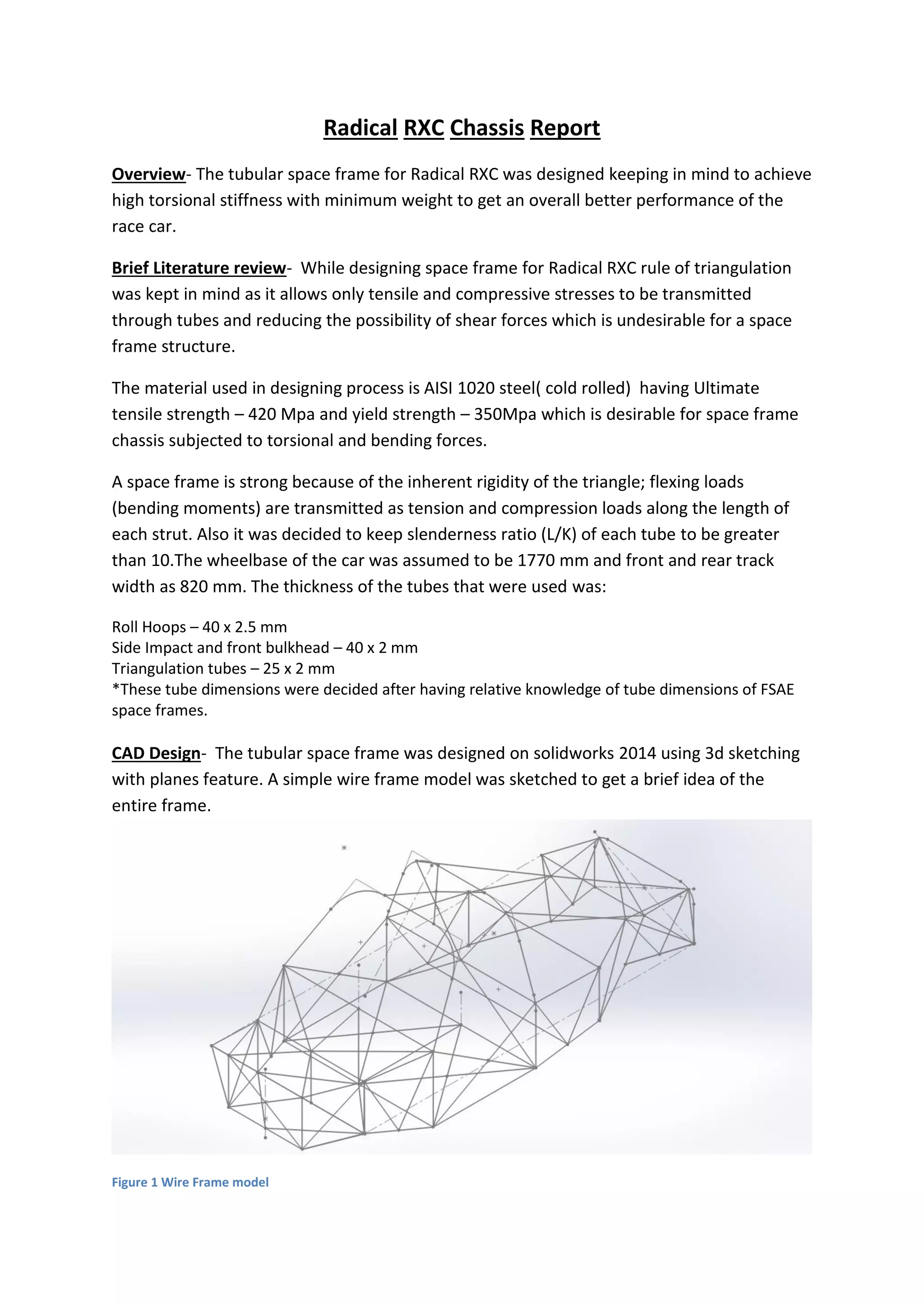 Radica RXC chassis report | PDF