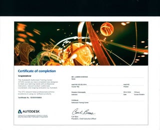 CERTICIFIACTION FOR AUTO CAD | PDF