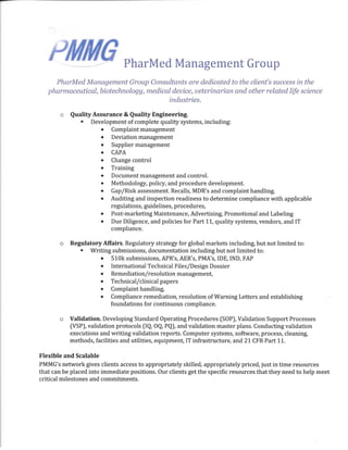 PHARMED MANAGEMENT GROUP INC. [PMMG] - BROCHURE | PDF