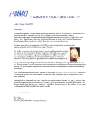 PHARMED MANAGEMENT GROUP INC. [PMMG] - BROCHURE | PDF