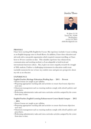 Justin CV 2016 | PDF
