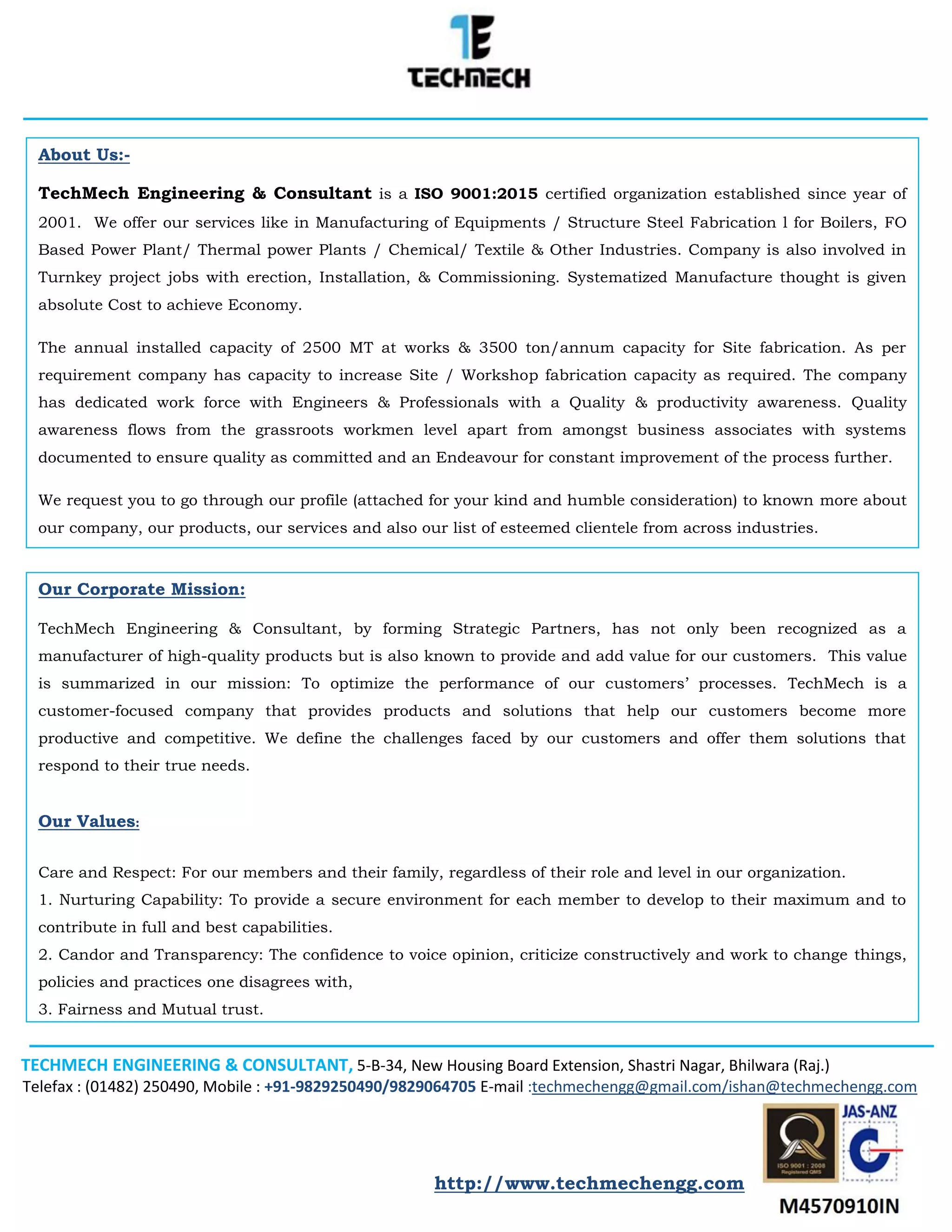 Techmech_new_Profile | PDF