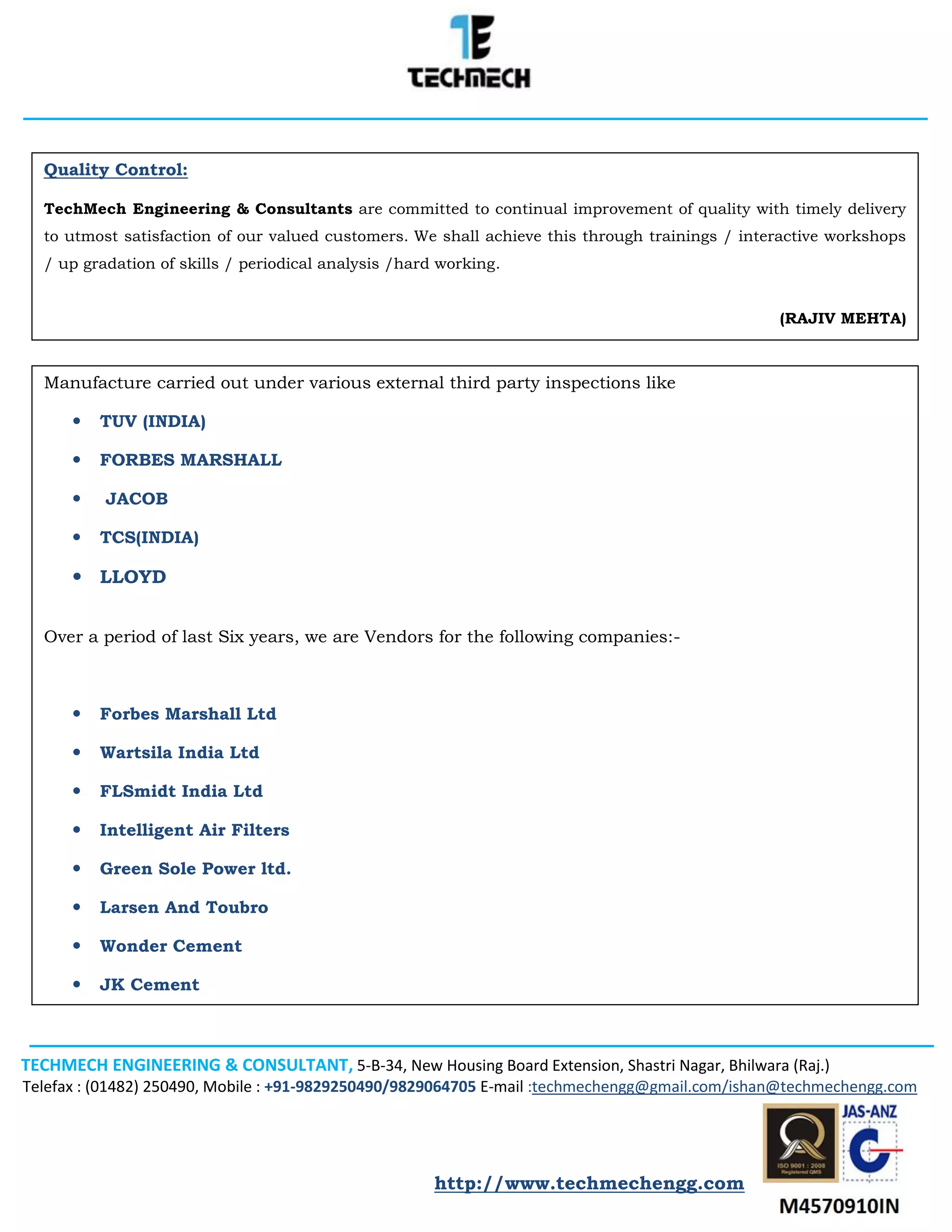 Techmech_new_Profile | PDF