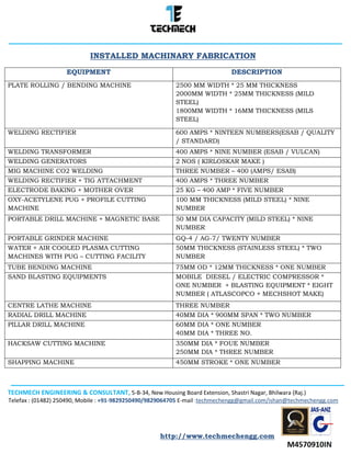 Techmech_new_Profile | PDF